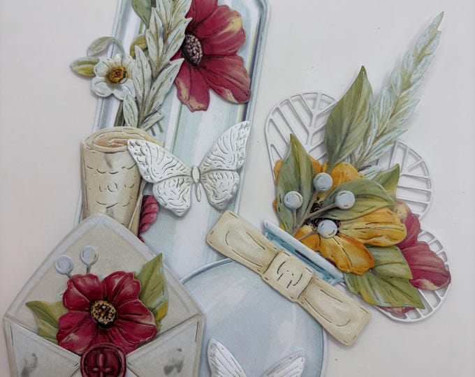 Floral Card Toppers | Bottle Embellishments Card Kit | Card Toppers ...