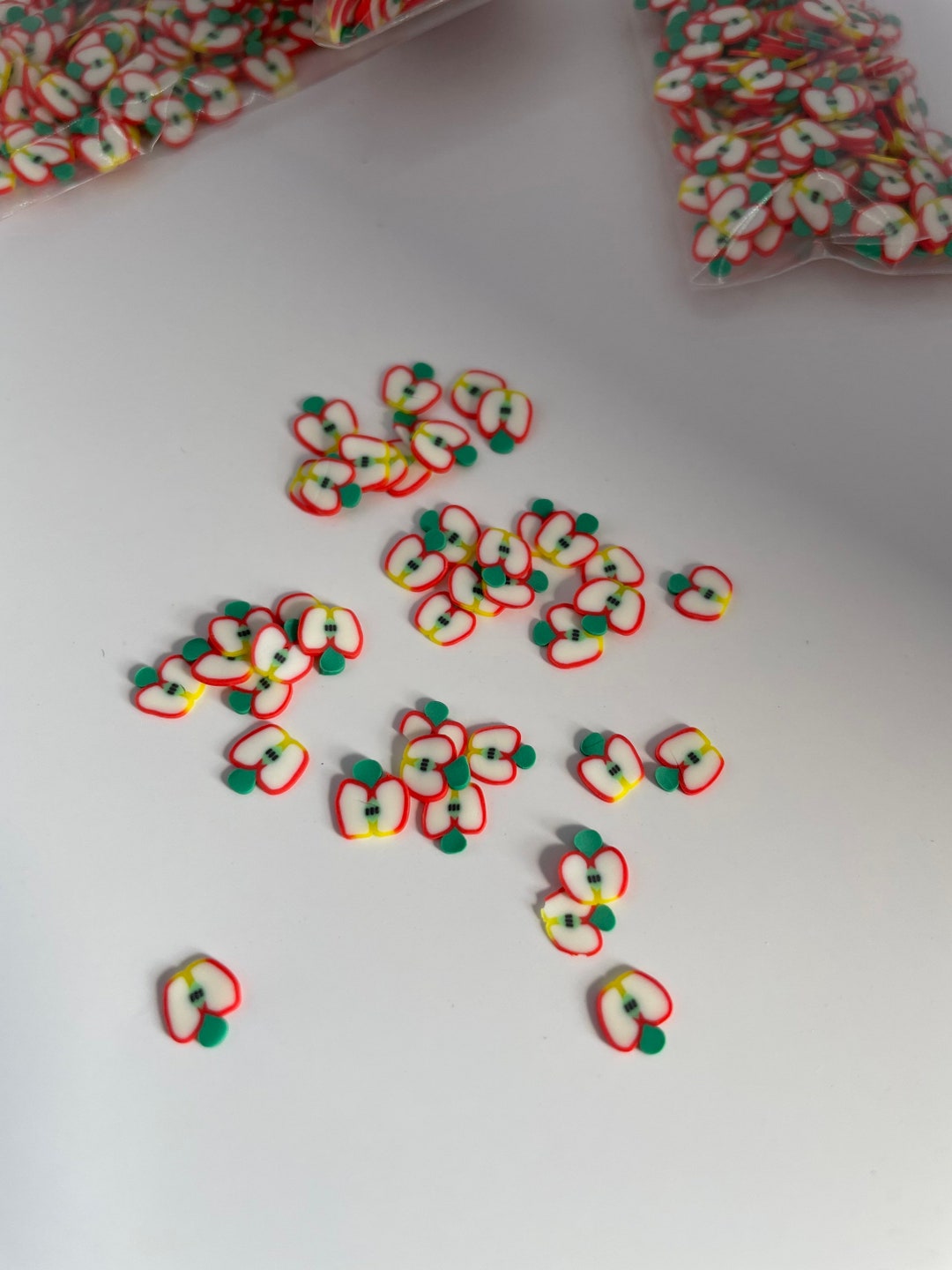 Clay Apple Slice Card Toppers, Fimo Apple Slices, Apple Slice ...