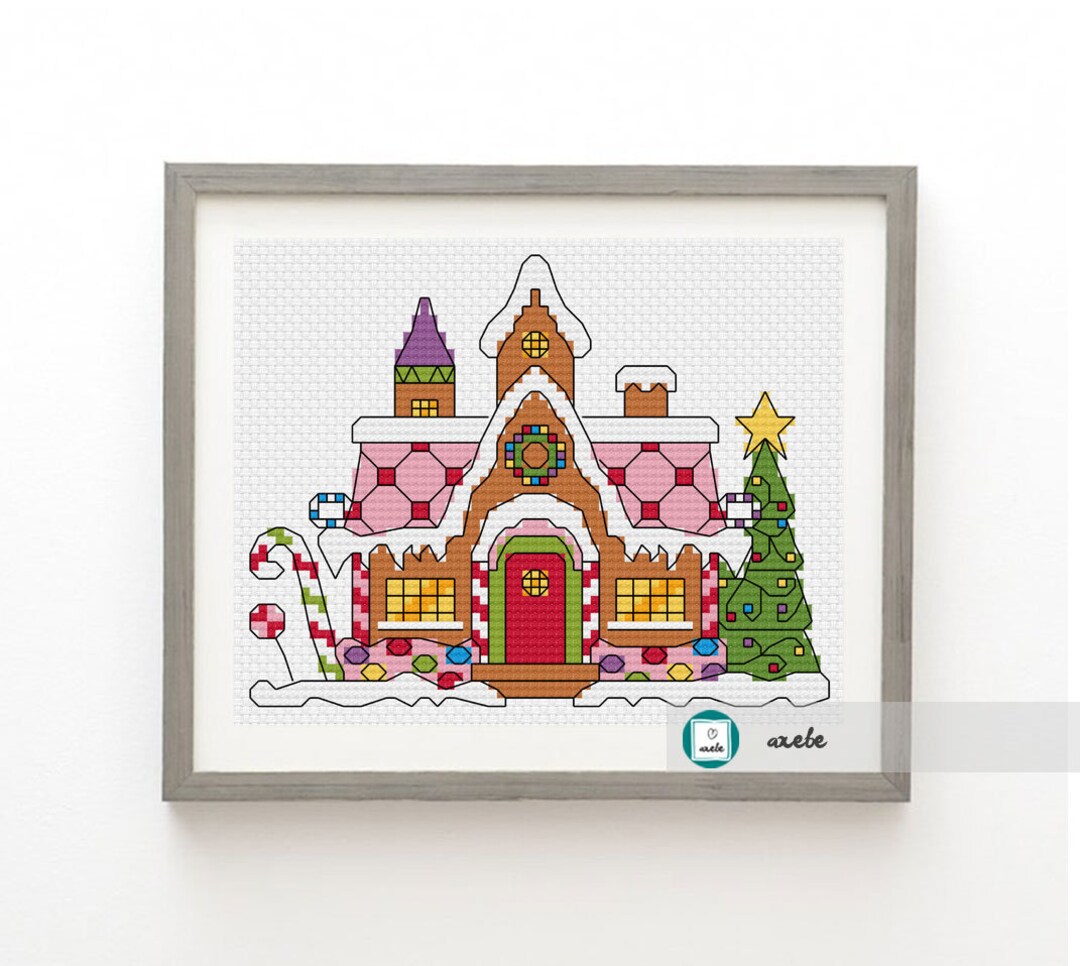Gingerbread House Cross Stitch Pattern,modern Pattern, ,PDF, DIY ...