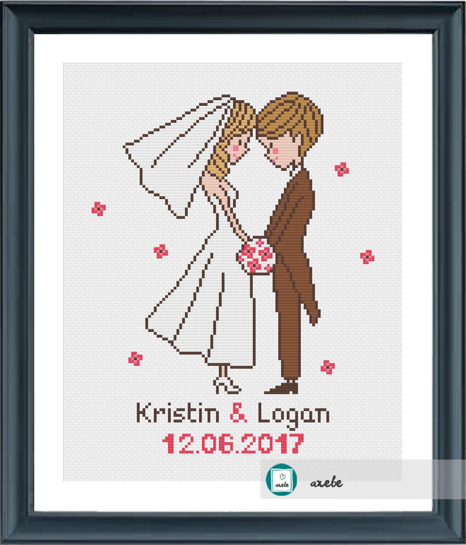 Wedding Sampler Cross Stitch Pattern, Modern Cross Stitch, DIY Instant ...