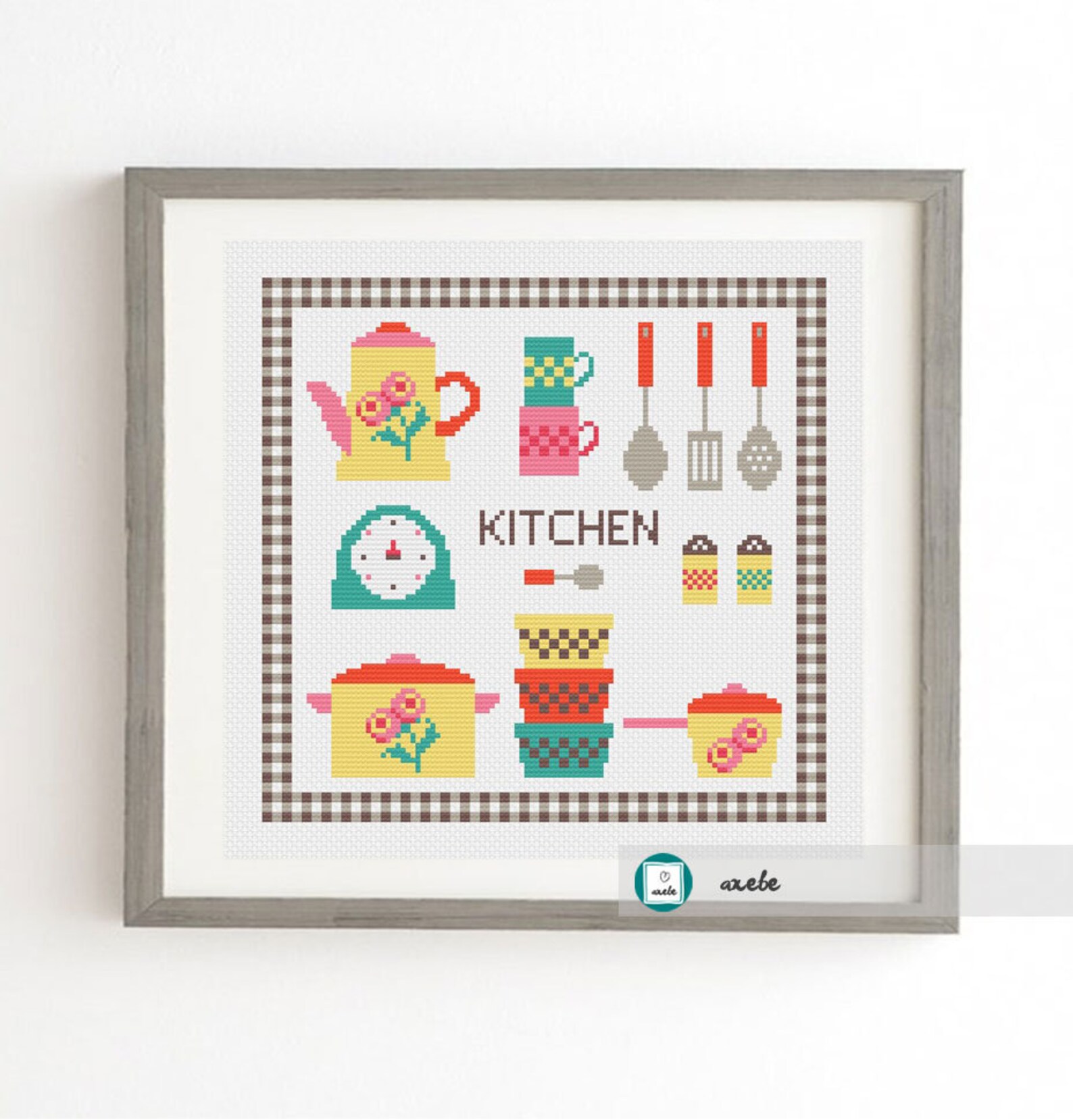 Kitchen Cross Stitch Patternmodern Pattern PDF DIY - Etsy