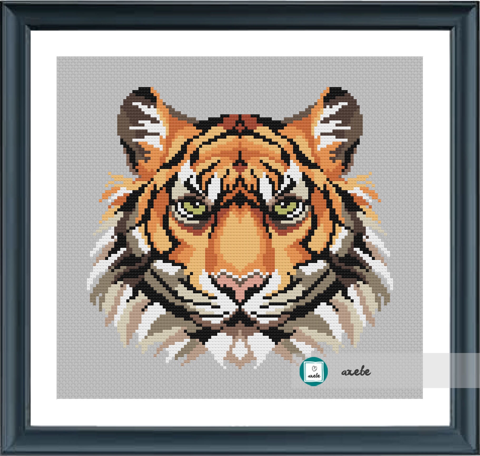 Tiger Cross Stitch Pattern Modern Cross Stitch Pattern PDF - Etsy