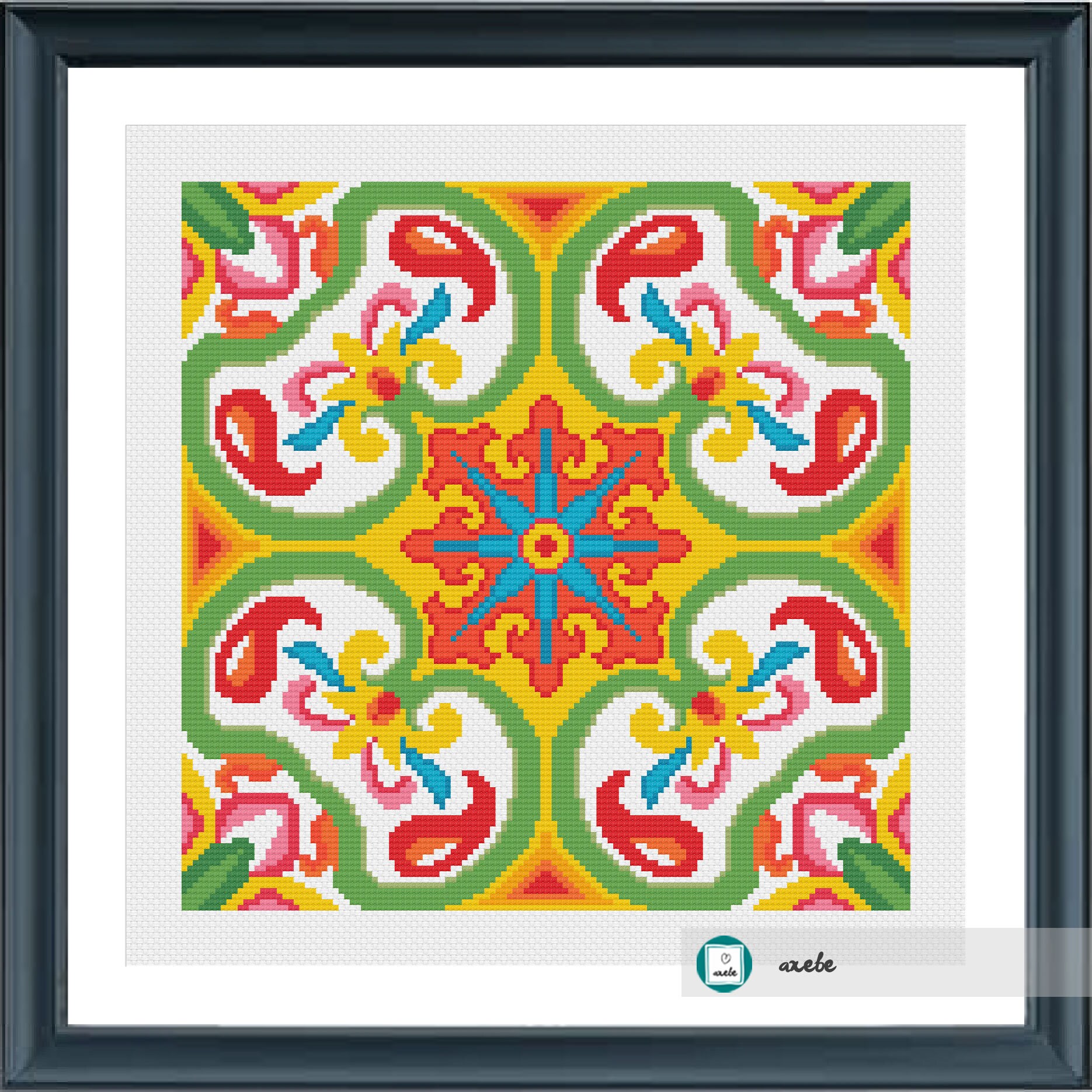 Tile Cross Stitch Patternmodern Pattern PDF DIY Instant - Etsy Canada