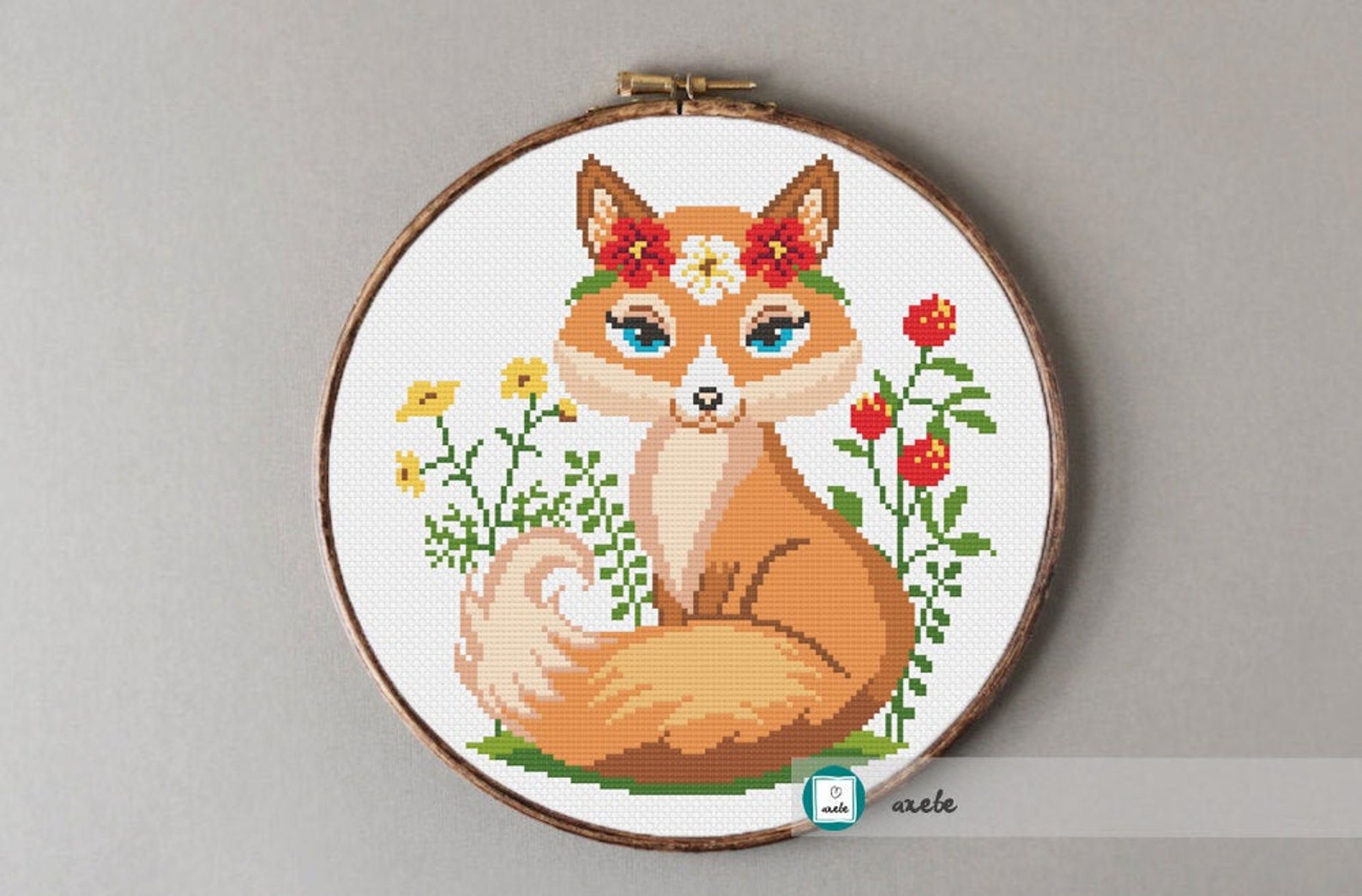 Cute Little Fox Cross Stitch Pattern Modern Cross Stitch | Etsy