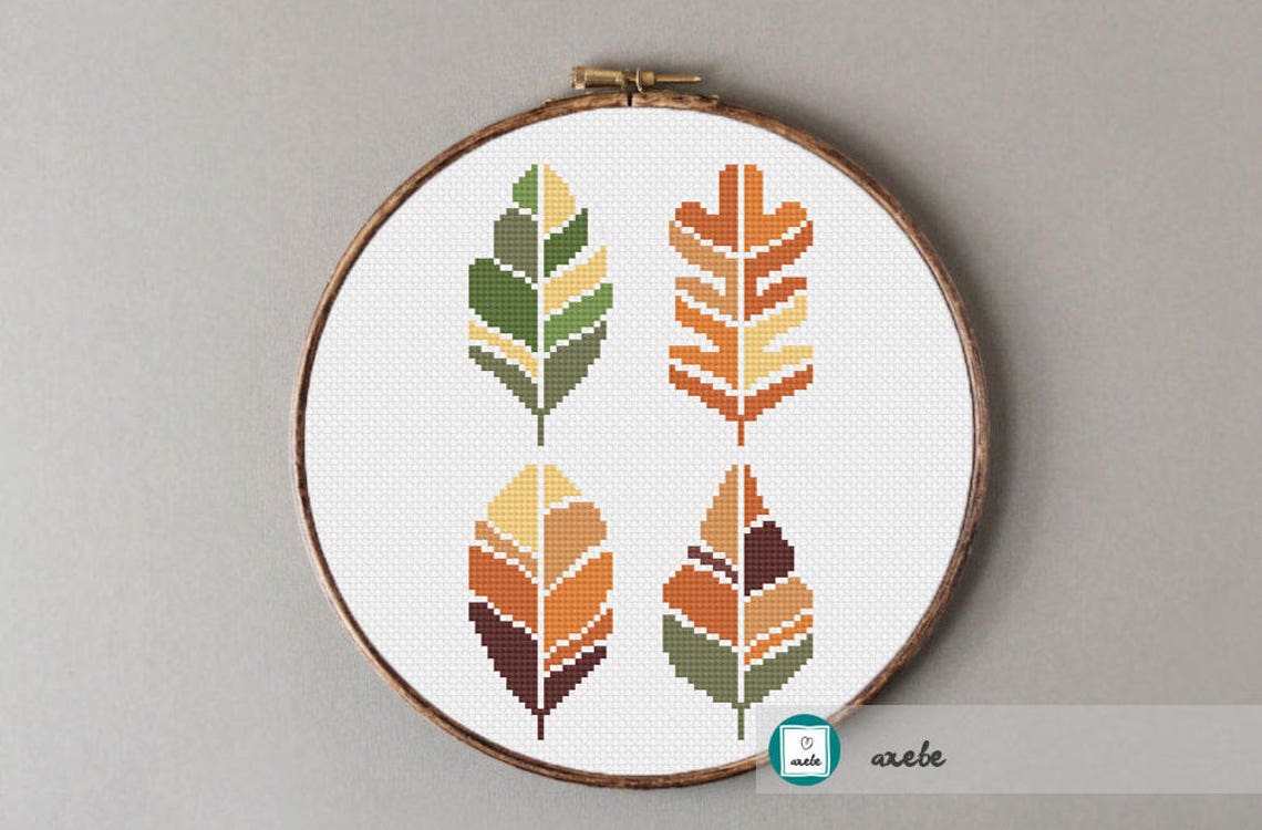 Autumn Leaves Cross Stitch Pattern PDF Instant Download - Etsy