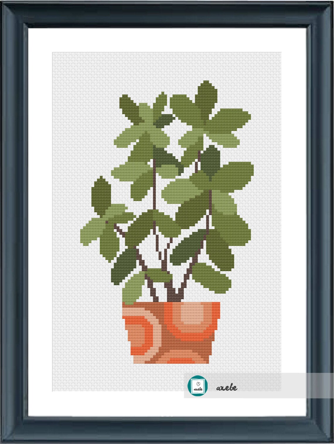 Houseplant in Pot Cross Stitch Pattern Plant Cross Stitch - Etsy