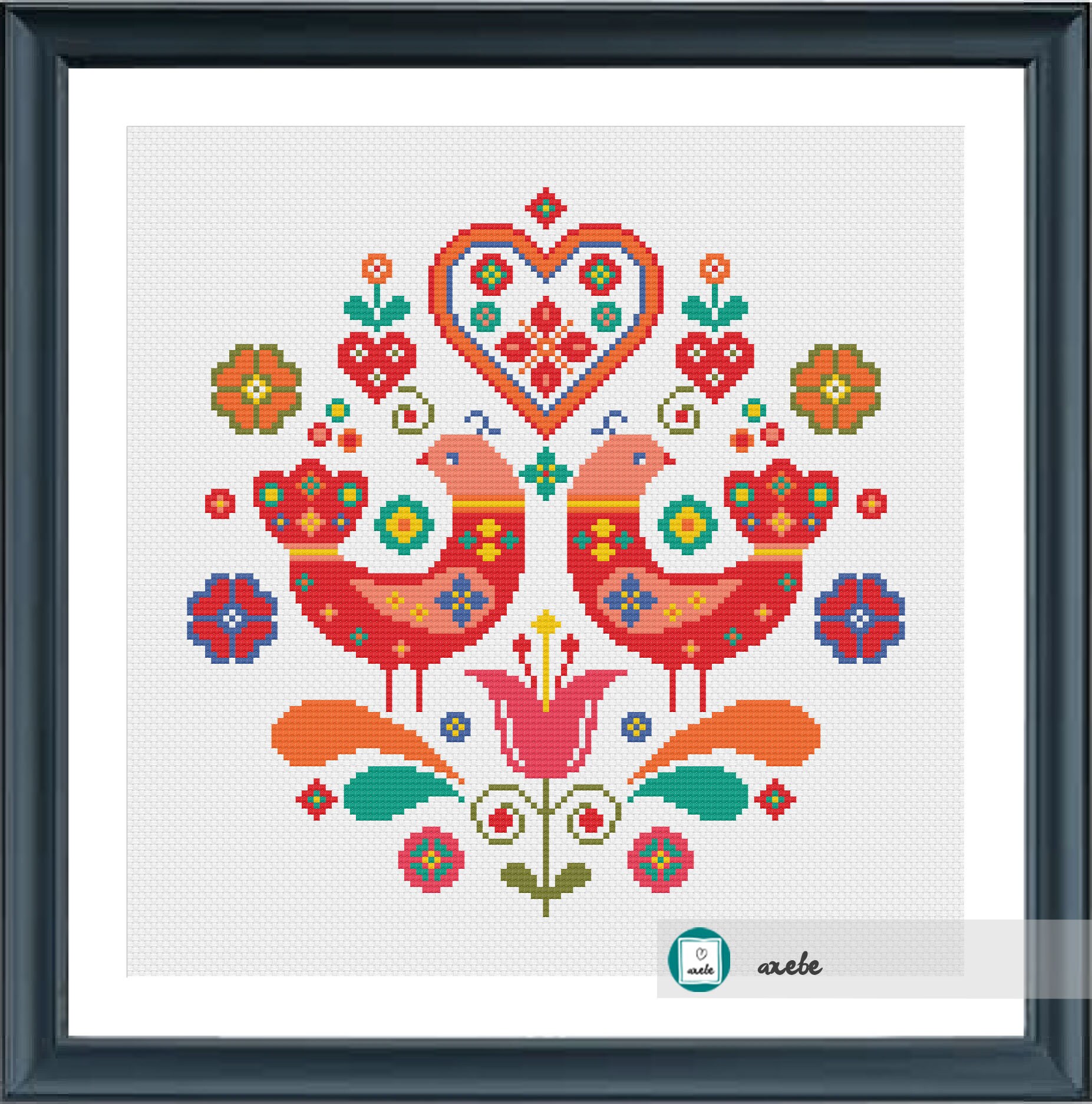 Scandinavian Folk Cross Stitch Patternmodern Pattern PDF - Etsy