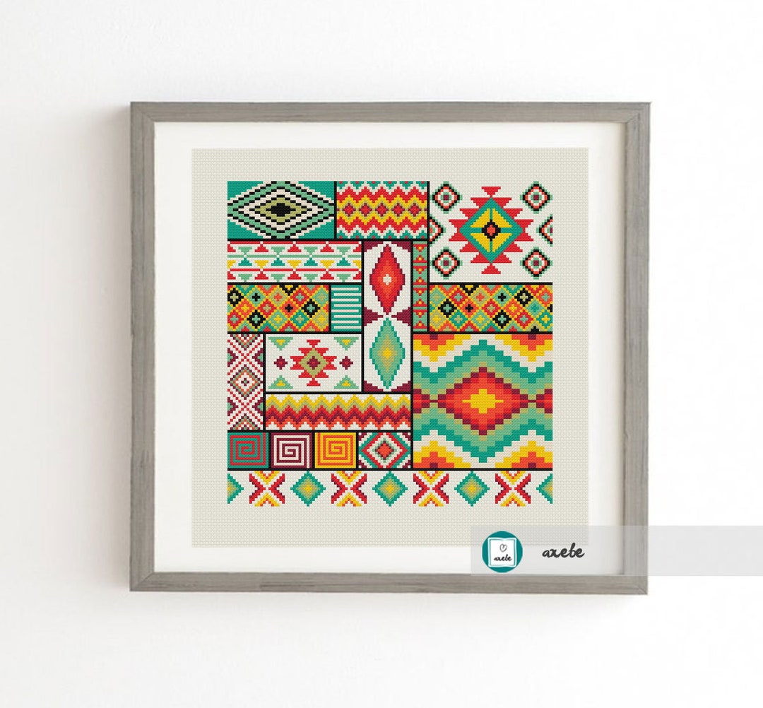 Aztec Seamless Pattern Cross Stitch Pattern,modern Pattern, PDF, DIY ...