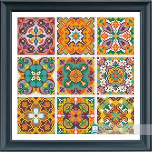 Modern Tiles Cross Stitch Pattern,modern Pattern, PDF, DIY Instant ...