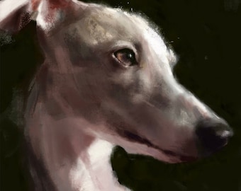 Whippet Print, Whippet Print, Whippet Art, Whippet Painting, Dog Art ...