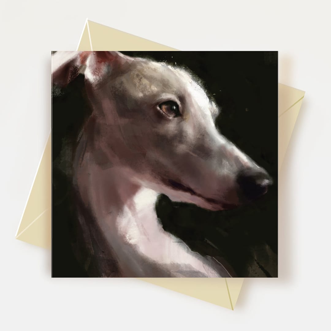 Whippet Greeting Card Sighthound Lover Gifts Dog Birthday Card Thank ...