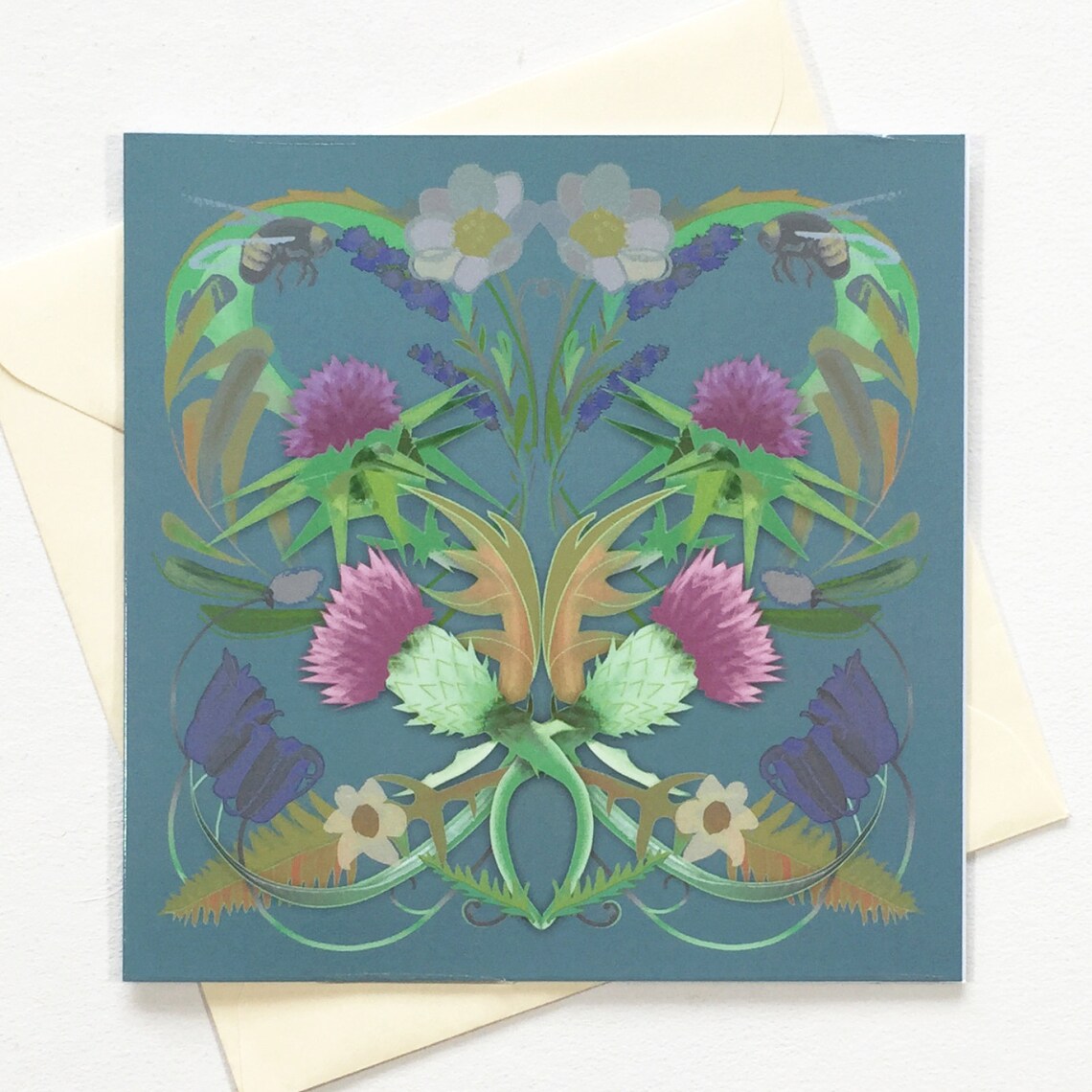 Scottish Thistle Greeting Card Inspired by Artist William - Etsy