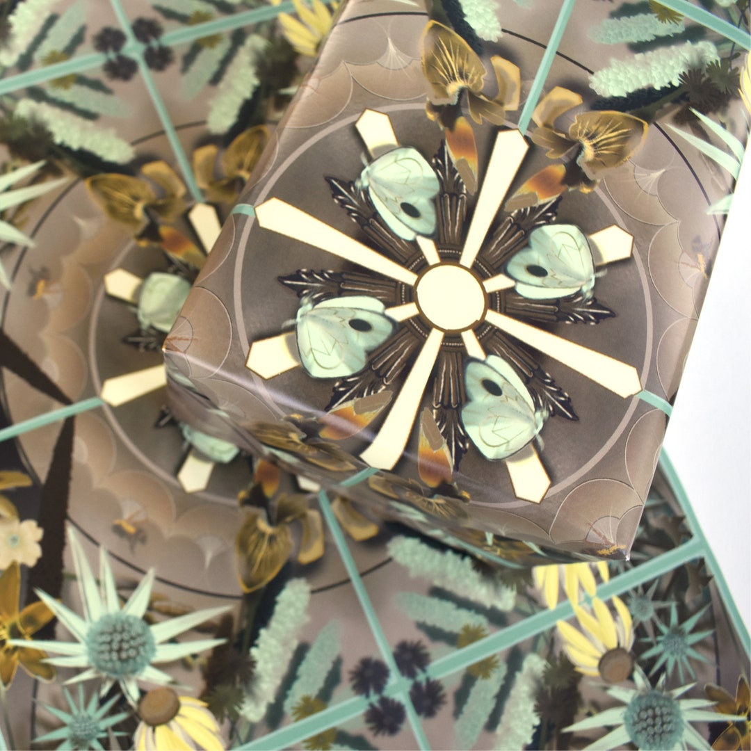 Botanical Flower Wrapping Paper / Inspired by Artist William Morris ...