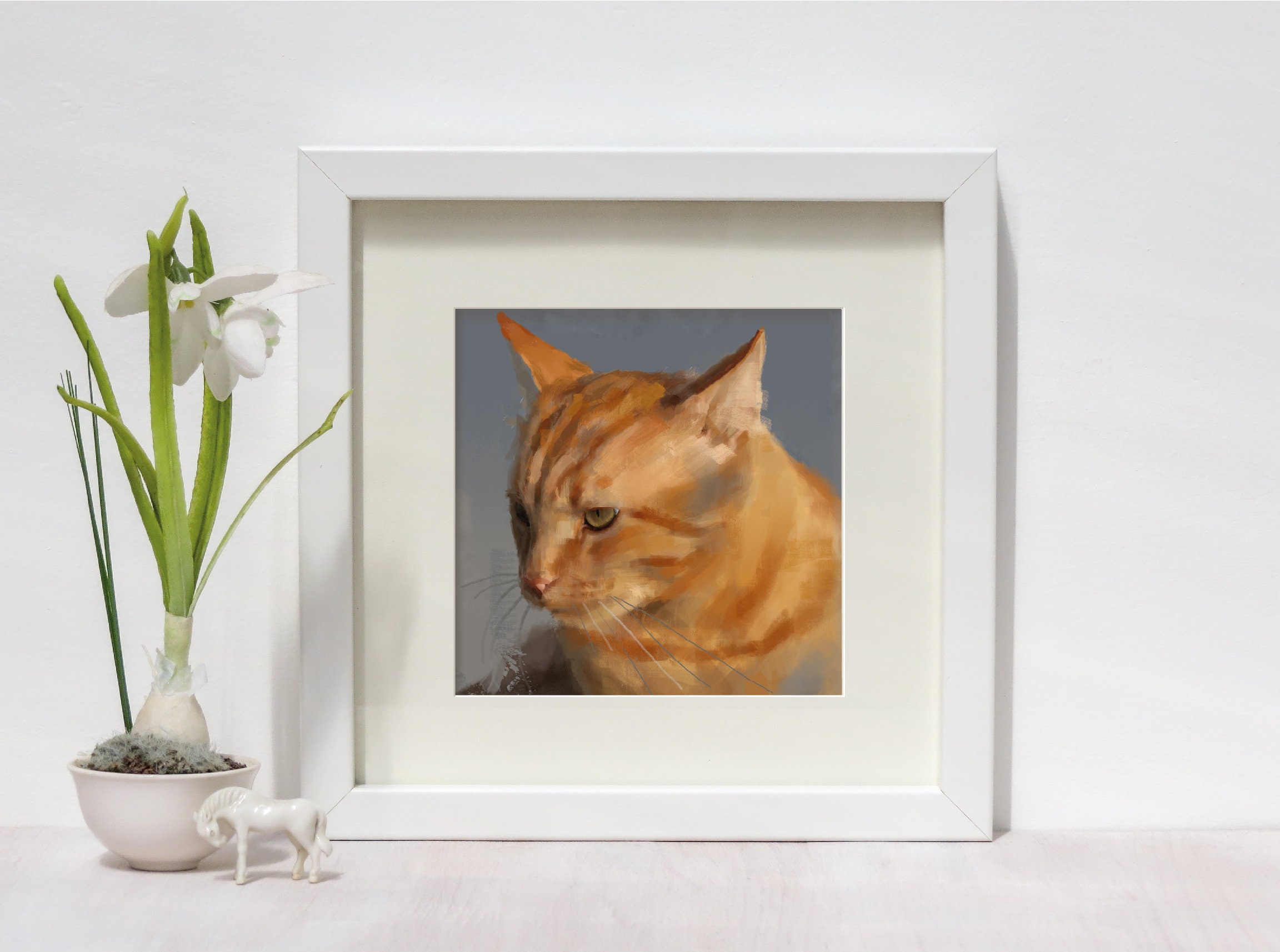 Ginger Cat Print Fine Art Giclee Print Orange Tabby Cat Lover - Etsy UK