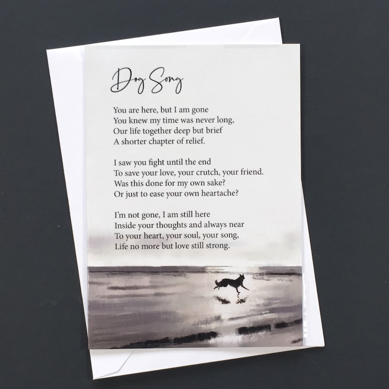 Dog Loss Card Dog Bereavement Card Dog Sympathy Card Dog - Etsy