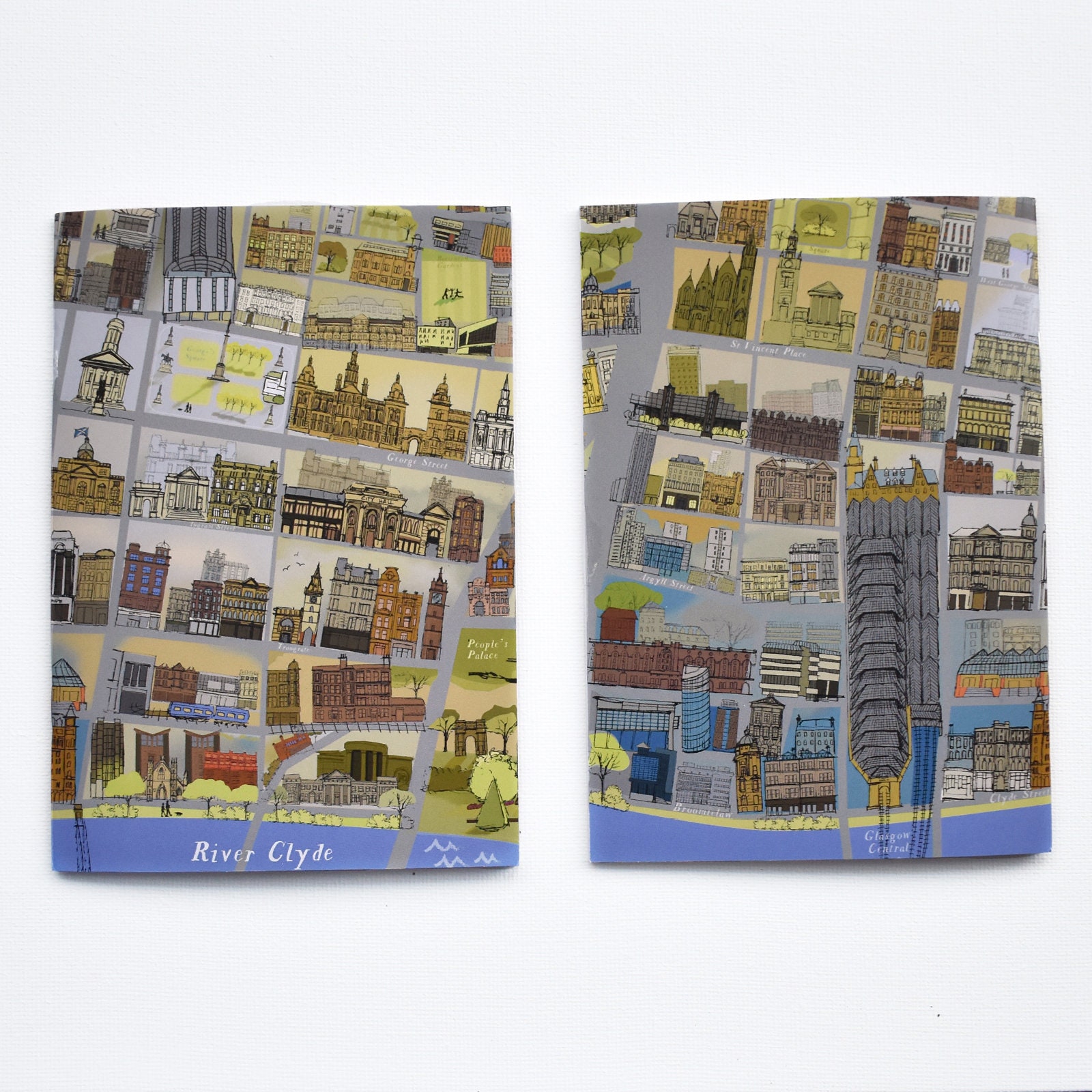 Glasgow Scotland A6 Journal Notebook Scottish Gifts Map Art - Etsy UK