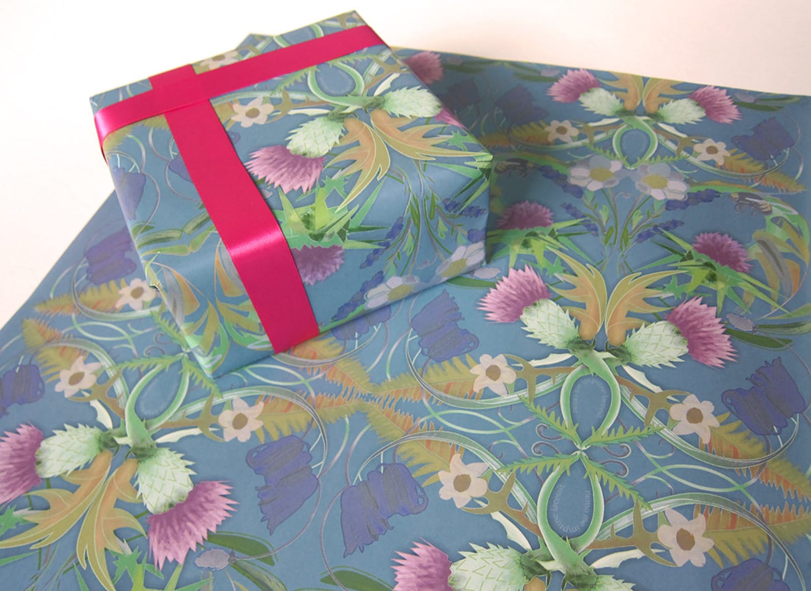 Scottish Thistle Wrapping Paper – Botanical Floral Gift Wrap for ...