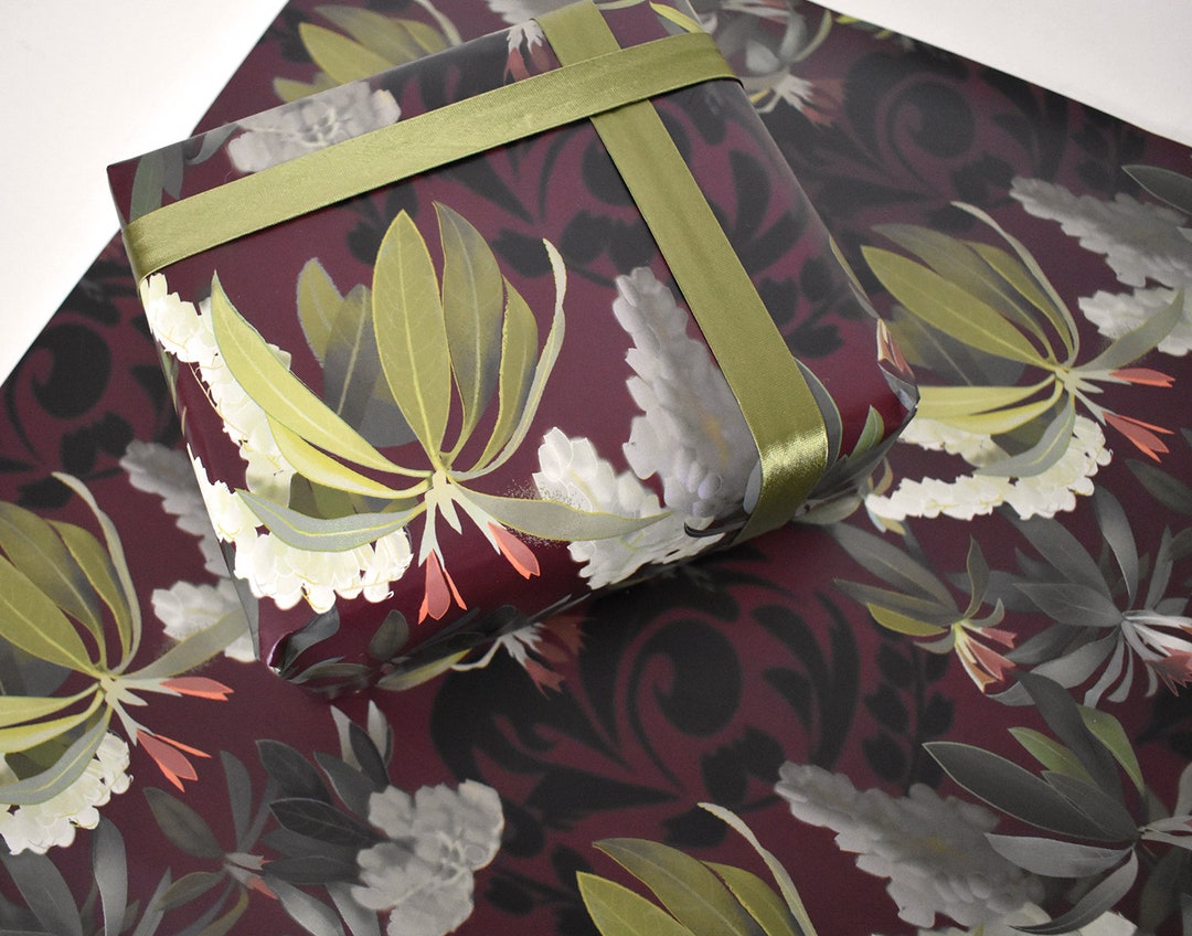 Botanical Wrapping Paper Inspired by Artist William Morris / Botanical ...