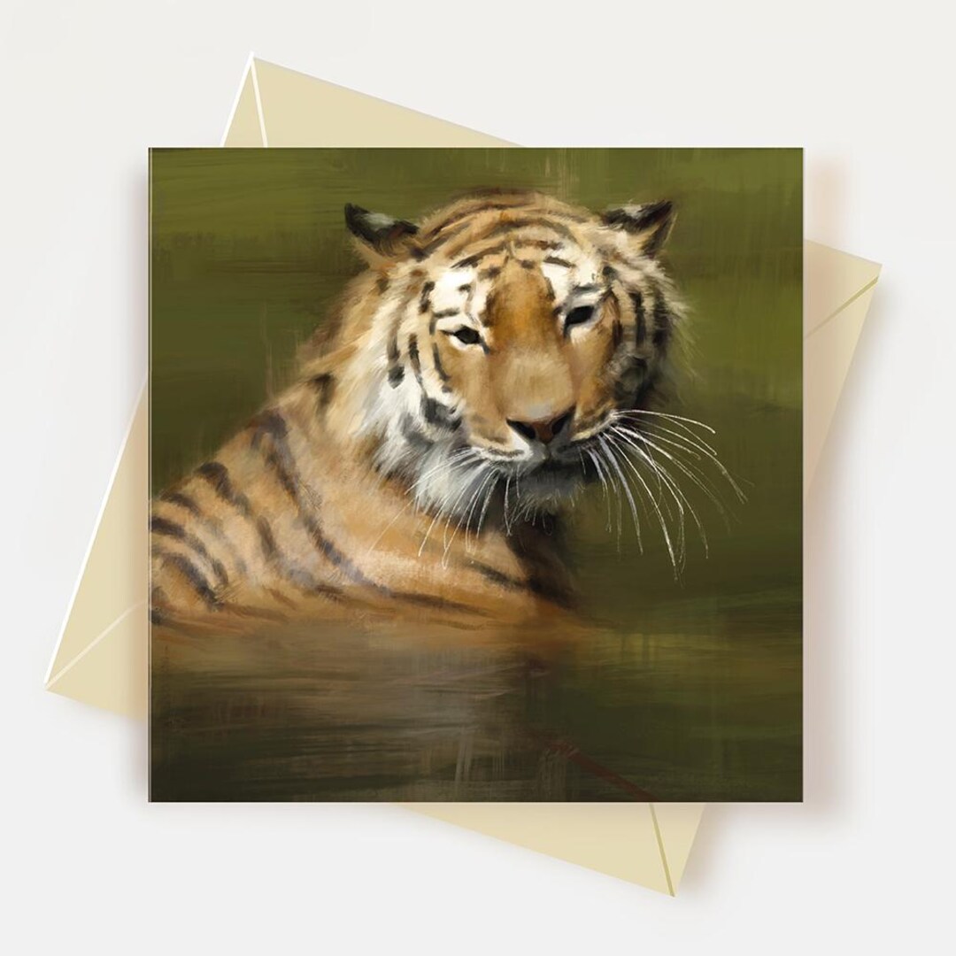 Tiger Greeting Card Tiger Lover Gifts Tiger Birthday Card Tiger Thank ...