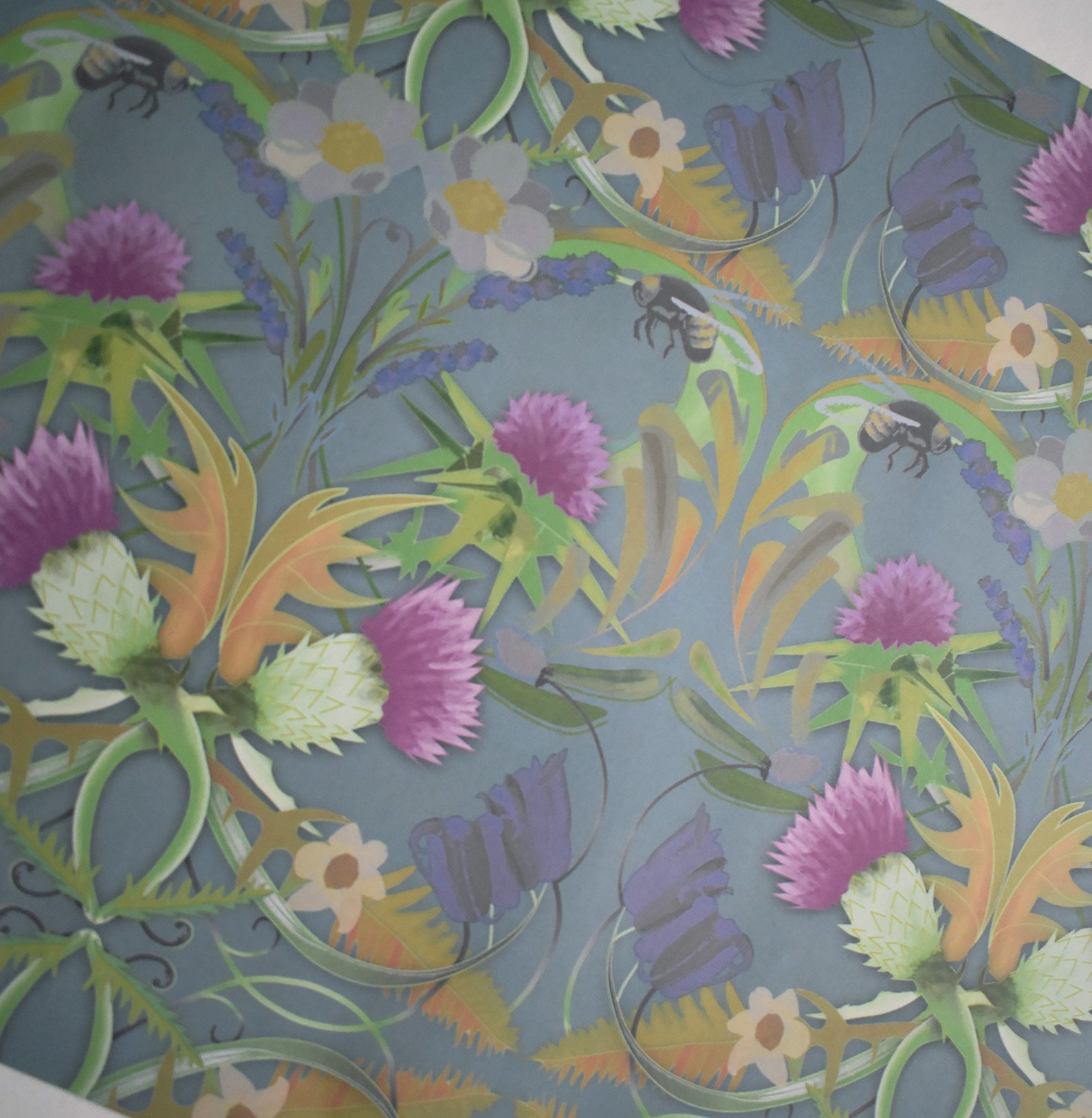 Scottish Thistle Wrapping Paper / Scottish Thistle Gift Wrap / | Etsy