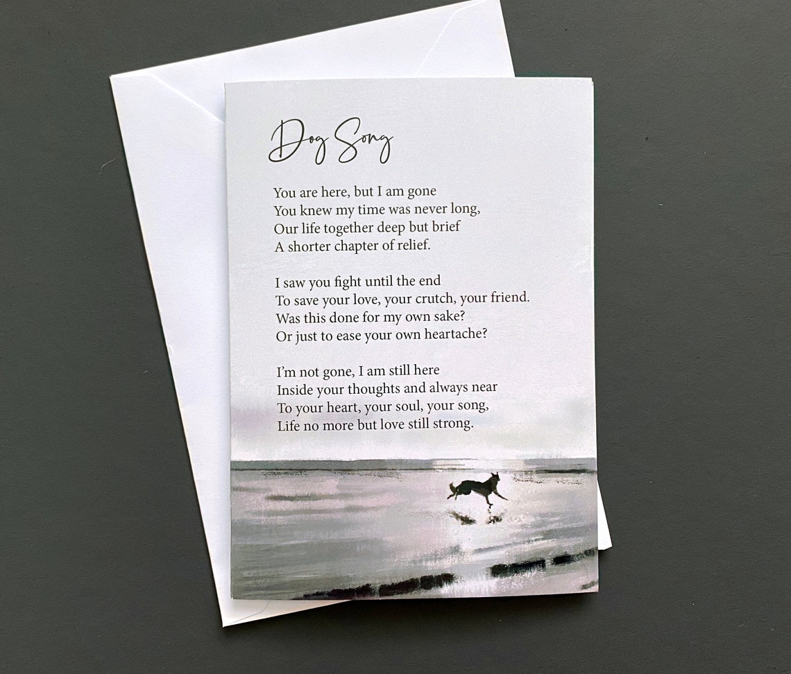 Dog Loss Card Dog Bereavement Card Dog Sympathy Card Dog | Etsy