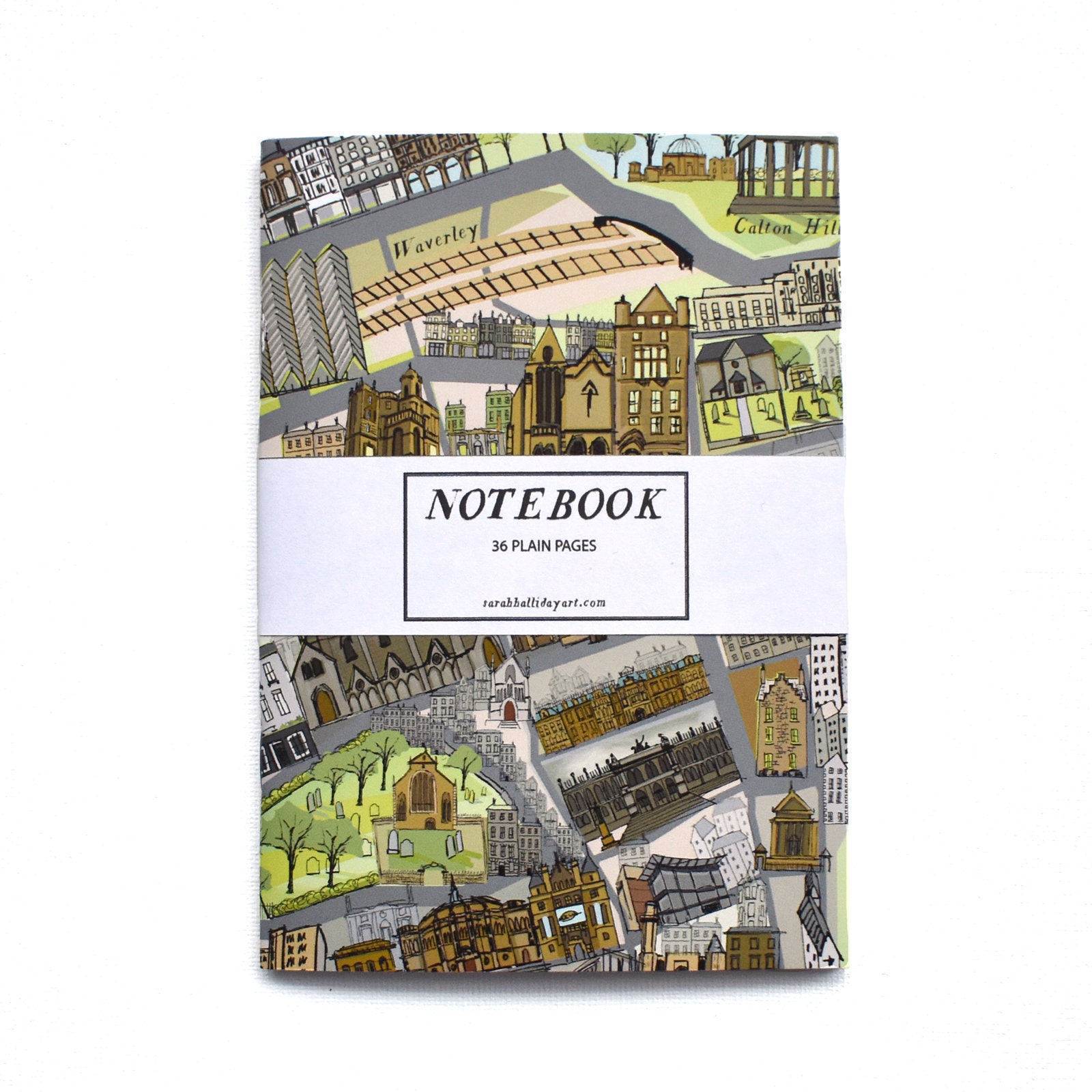 Edinburgh Scotland Map Notebook - A6 Illustrated Notebook | Travel ...