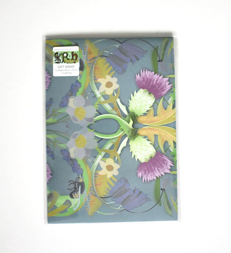 Scottish Thistle Wrapping Paper Scottish Thistle Gift Wrap Scottish ...