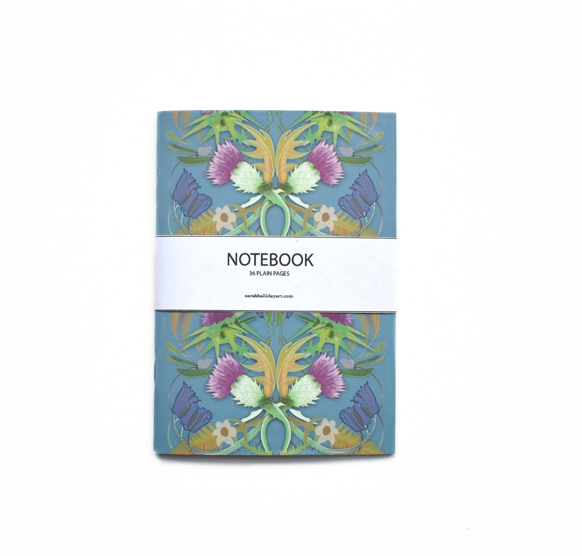 Scottish Thistle Notebook A6 / Blank Mini Sketchbook / Small A6 Jotter ...