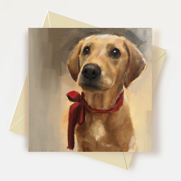 Yellow Labrador Birthday Card - Etsy