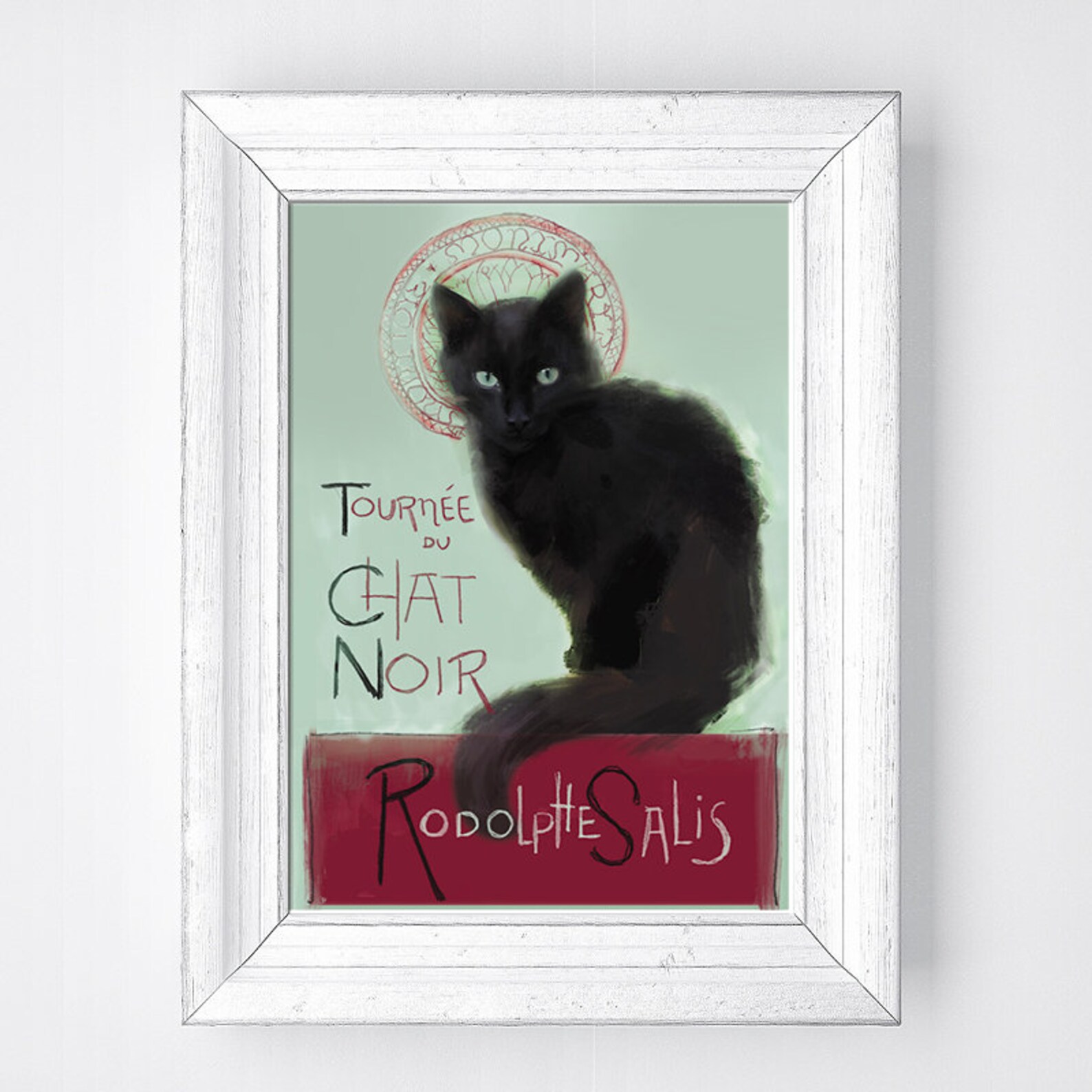 Le Chat Noir Black Cat Print Fine Art Giclee Print Cat Lover Gifts ...
