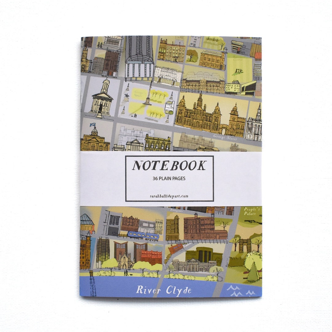 Glasgow Scotland A6 Journal Notebook Scottish Gifts Map Art - Etsy UK