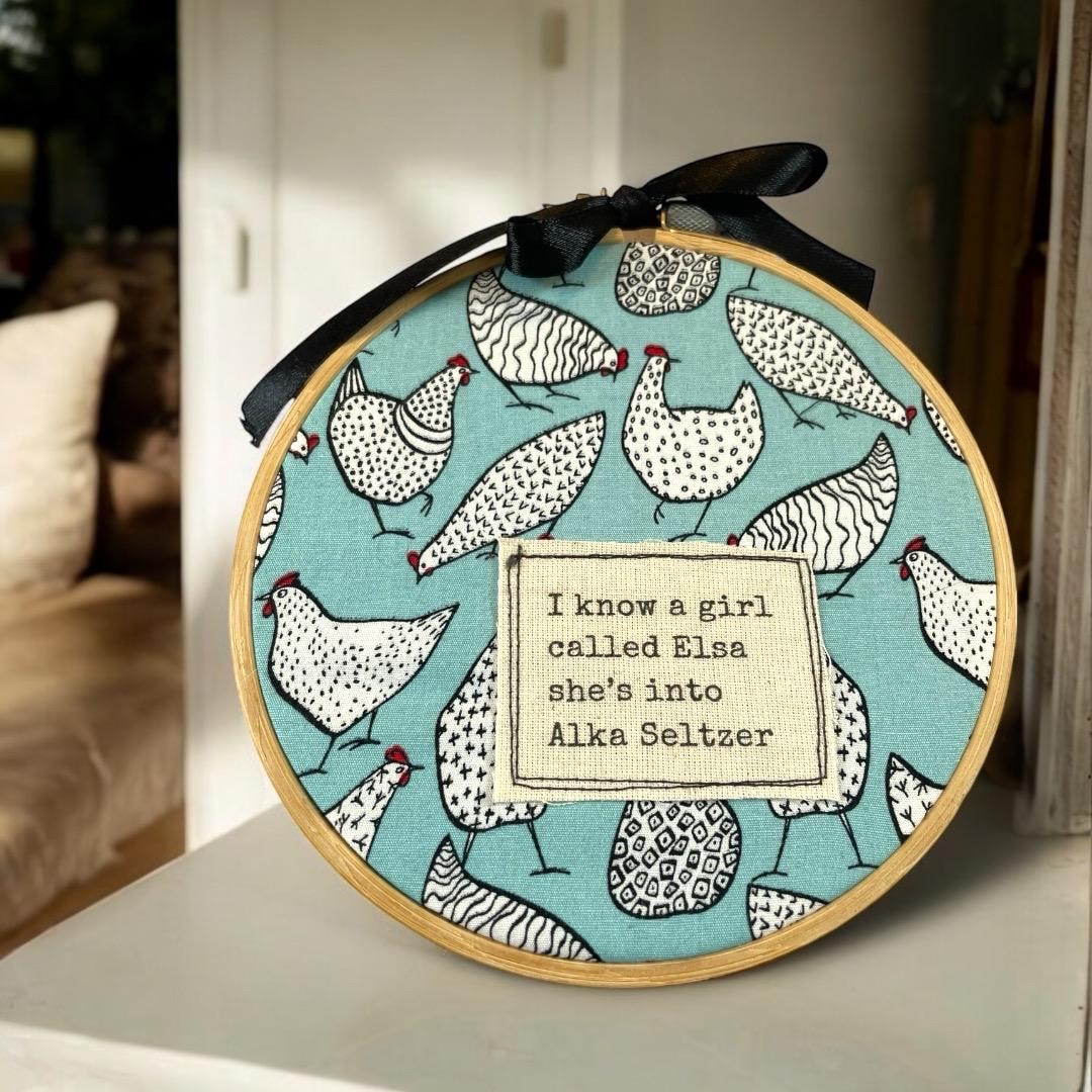 Oasis Lyric Hoop Art. Wall Art or Shelf Decor. Supersonic and Slide ...
