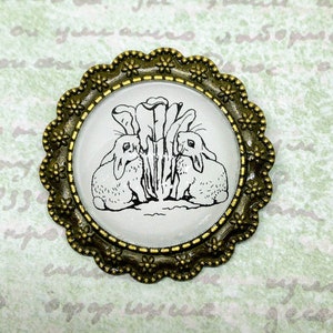 Rabbit Brooch - Beatrix Potter Brooch Handmade With Real Vintage Book ...