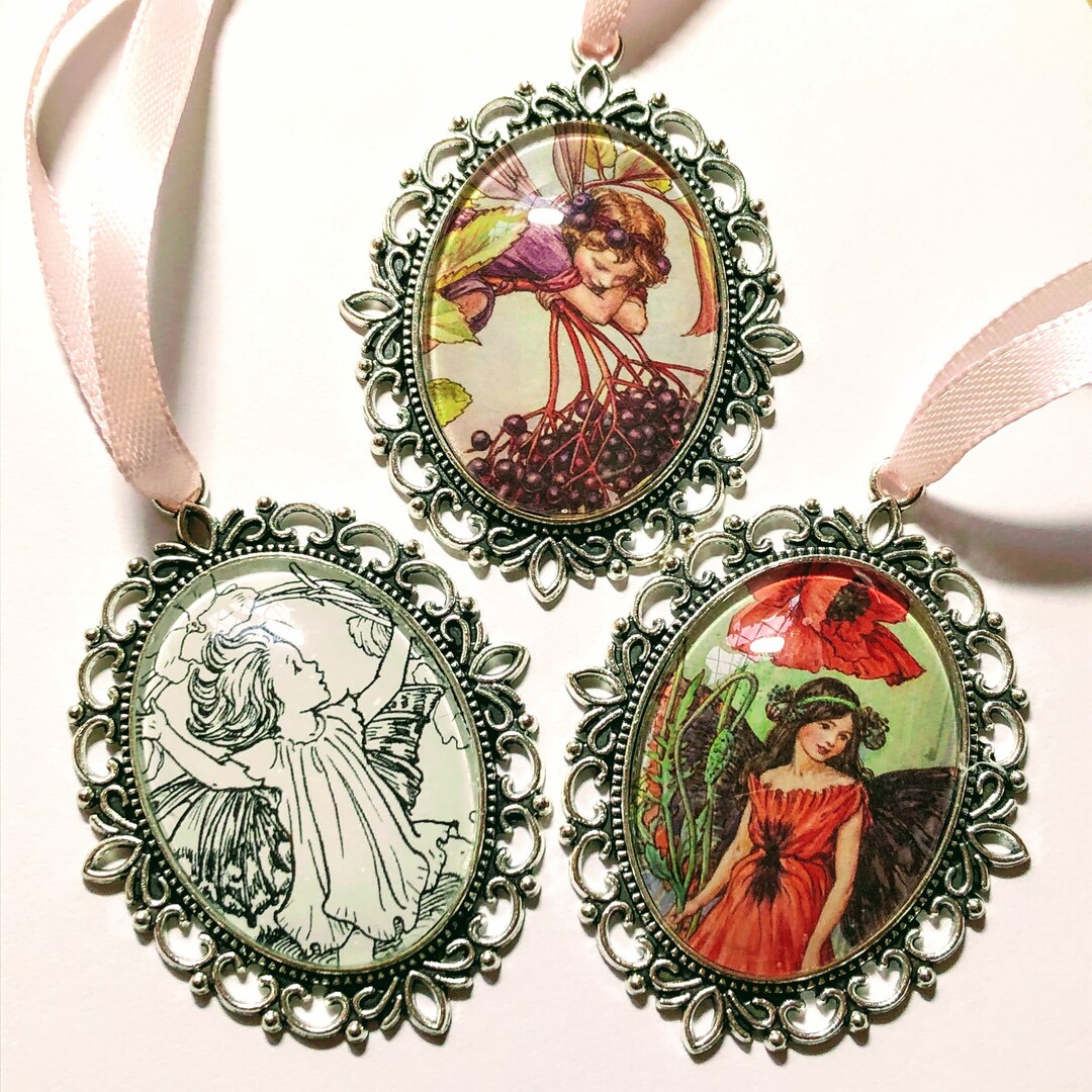 Flower Fairy Ornament - Pine Tree Fairy, Poppy Fairy, Elderberry ...
