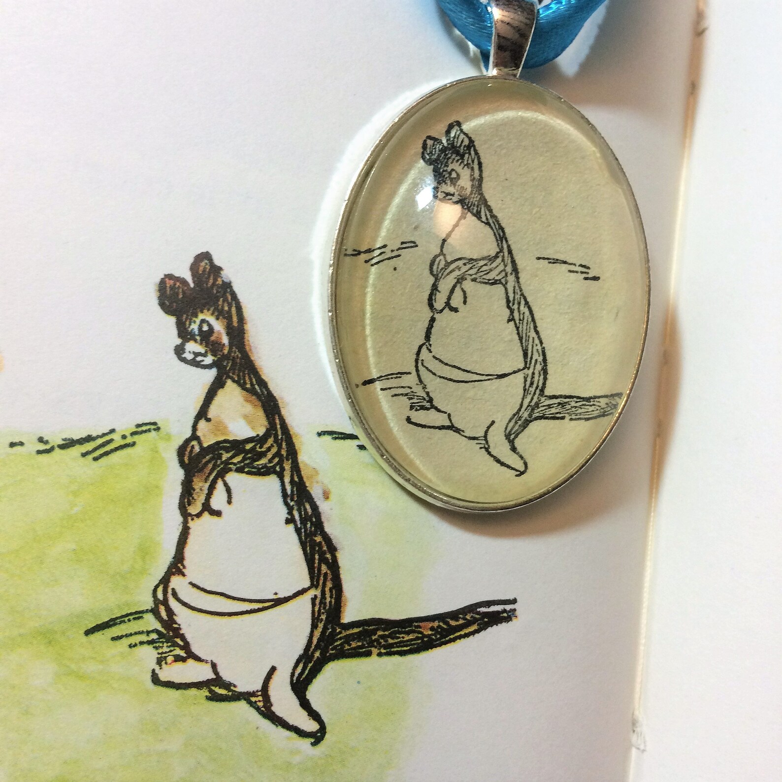 Kanga and Roo Winnie the Pooh Book Ornaments Handmade W Real - Etsy