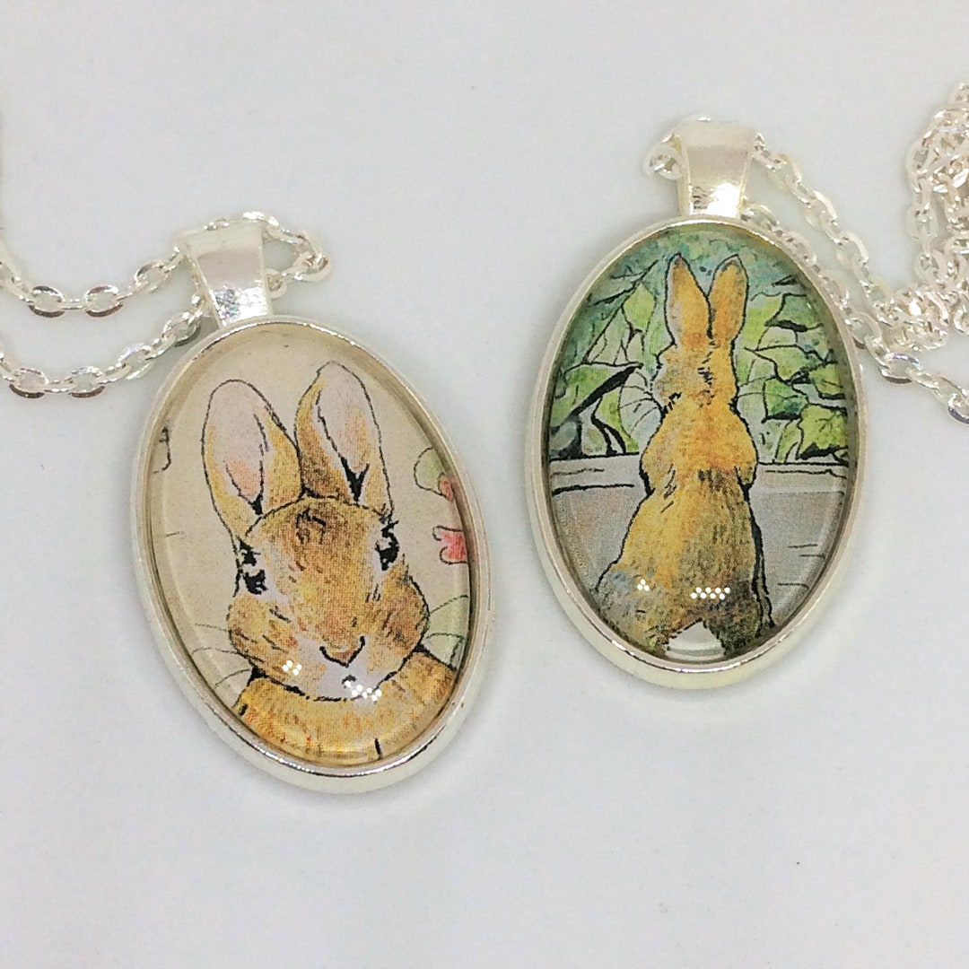 Peter Rabbit Necklace - Beatrix Potter Necklace Handmade With Real ...