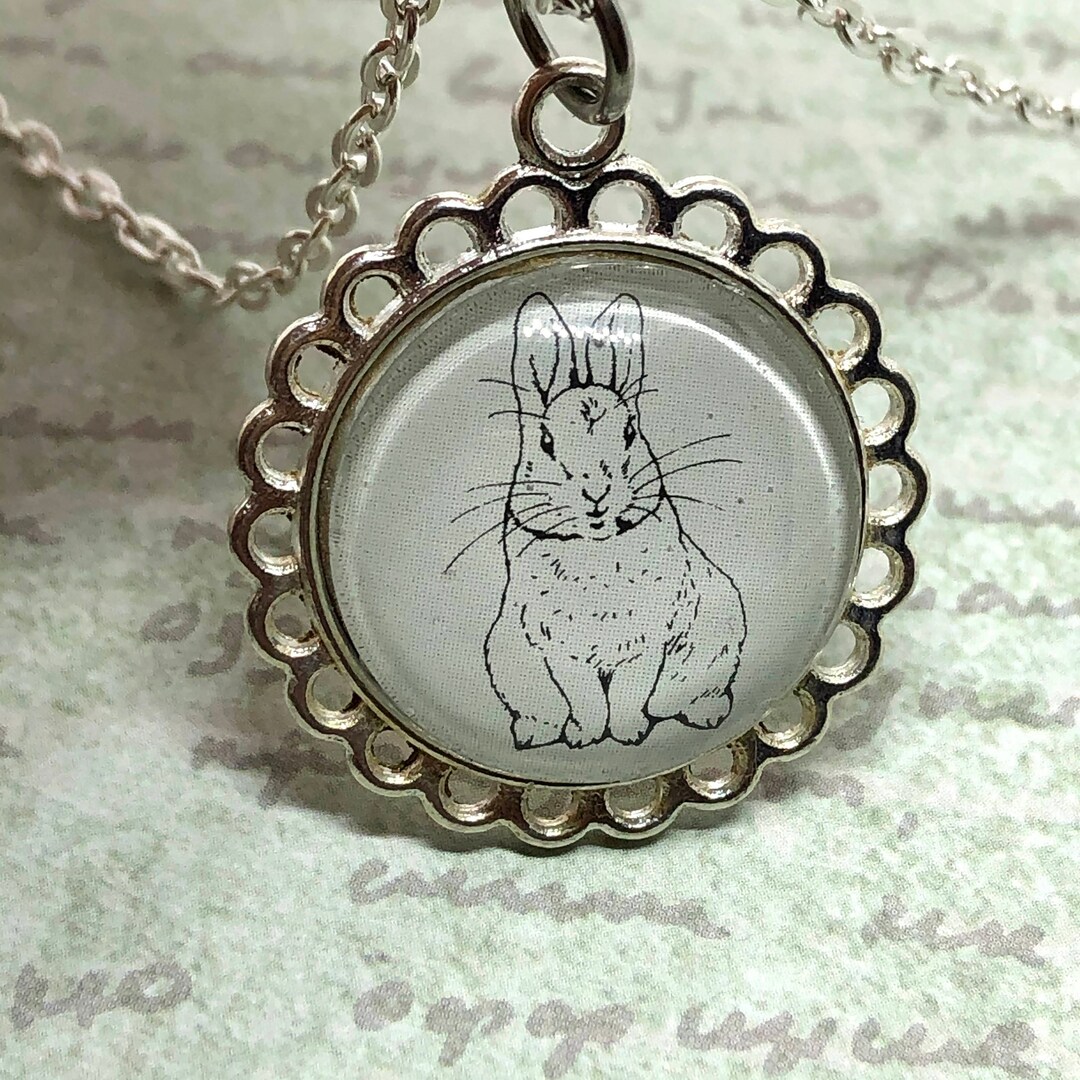 Peter Rabbit Necklace - Beatrix Potter Necklace Handmade With Real ...