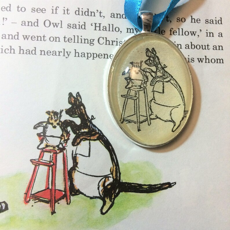 Kanga and Roo Winnie the Pooh Book Ornaments Handmade W Real - Etsy
