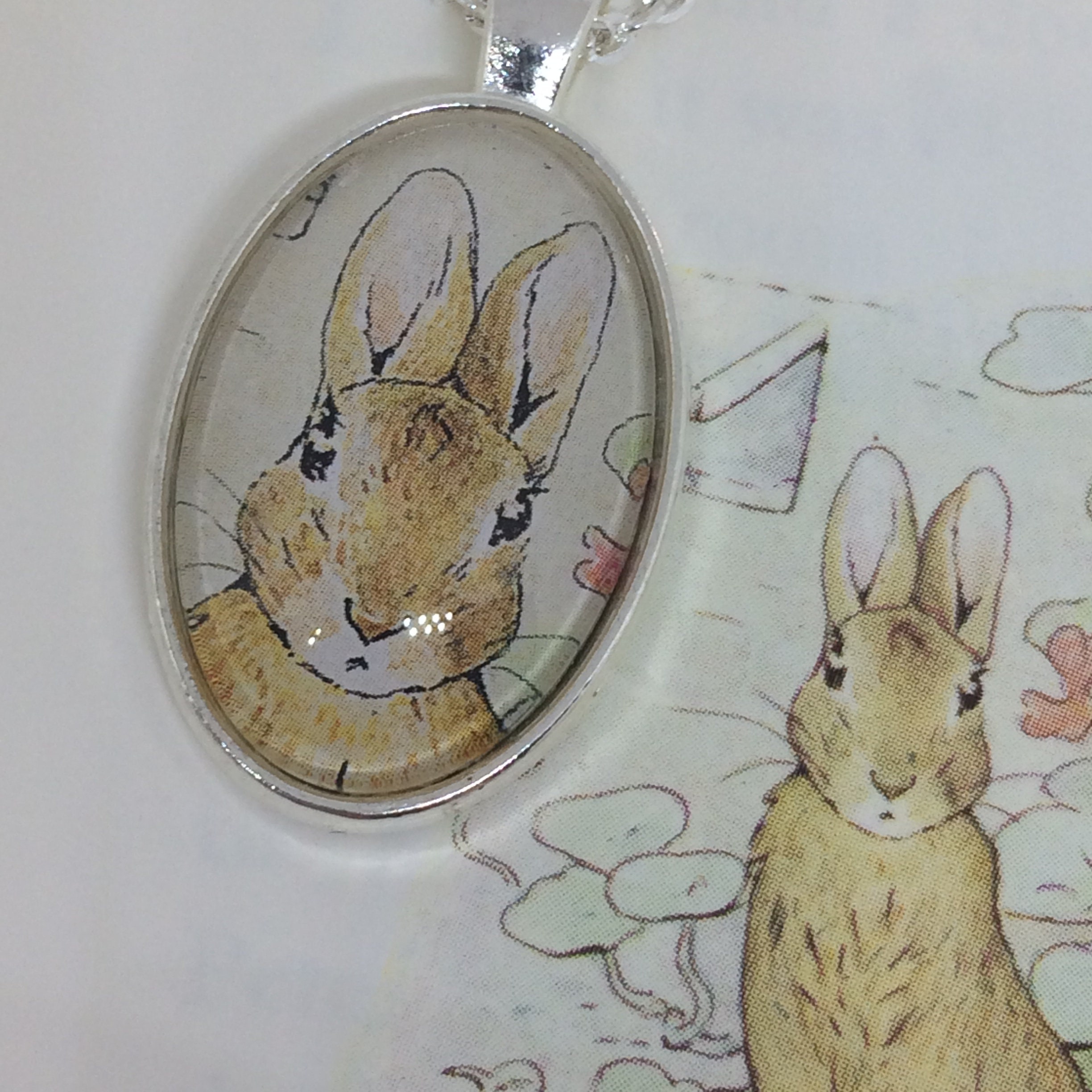 Peter Rabbit Necklace Beatrix Potter Necklace Handmade With | Etsy