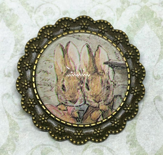 Rabbit Brooch Beatrix Potter Brooch Handmade With Real - Etsy UK