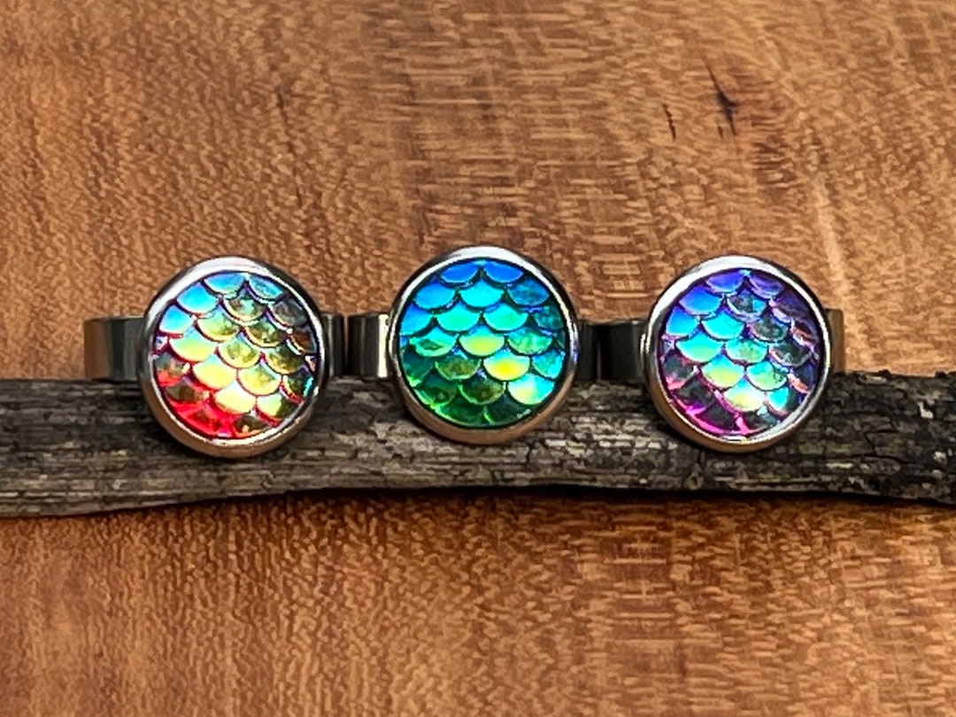 Womens Mens Dragon Mermaid Snake Stacking Rings - Etsy