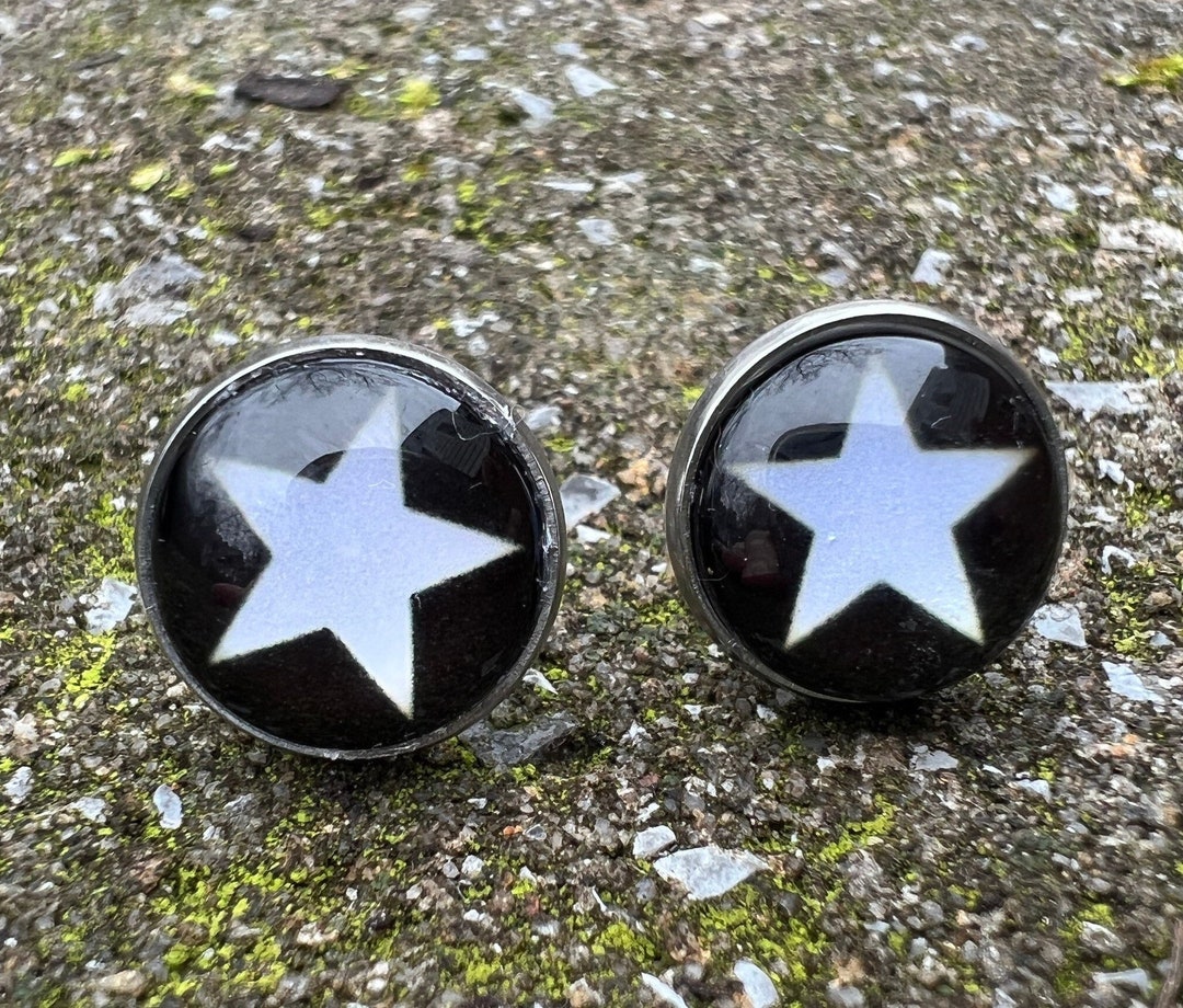 Y2K Punk Grunge Goth Star Stud Clip on Earrings, Womens Mens Alt Emo ...