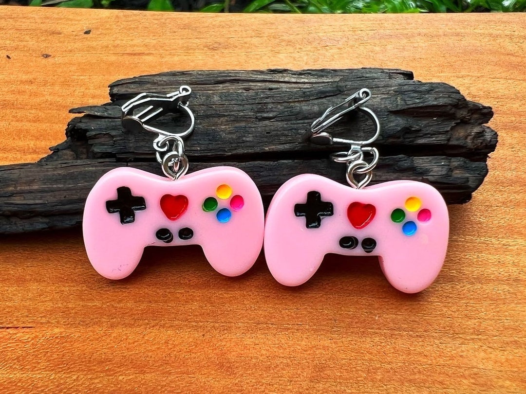 Video Game Controller Charm Clip on Earrings - Etsy