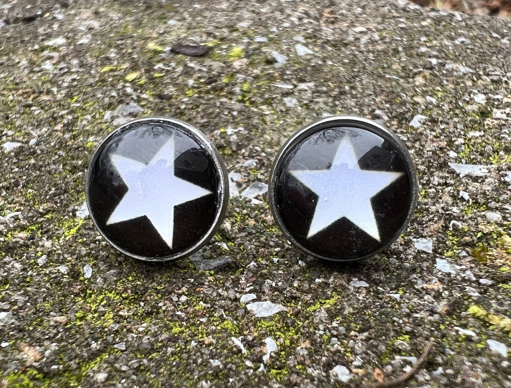 Y2K Punk Grunge Goth Star Stud Clip on Earrings, Womens Mens Alt Emo ...