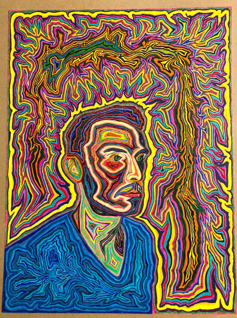 Custom Psychedelic Portrait - Etsy
