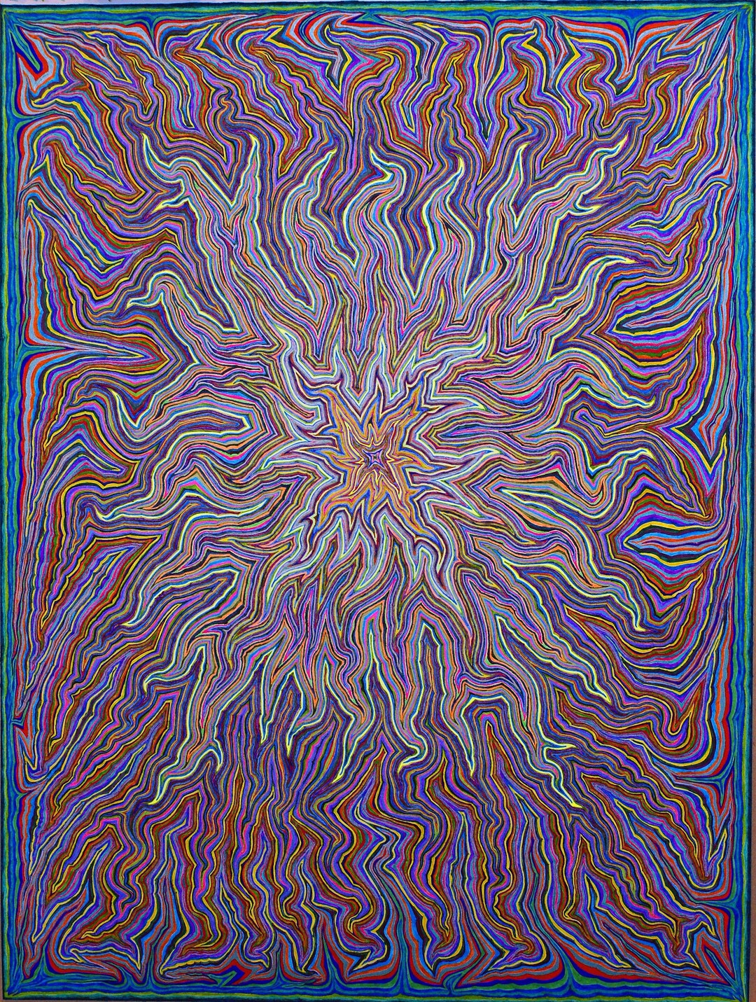 Psychedelic Abstract Drawing, Original Art -- All Things Are Alive 4 - Etsy