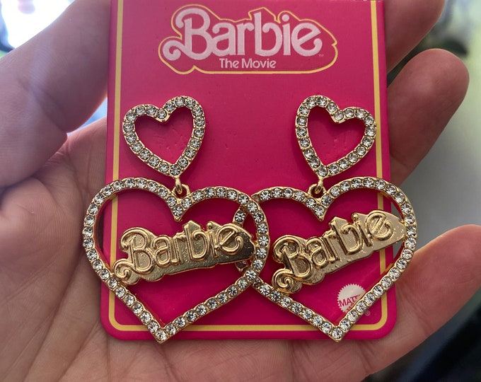 Barbie Earrings Gold Metal - Barbie Doll Earrings Great Gift - Etsy