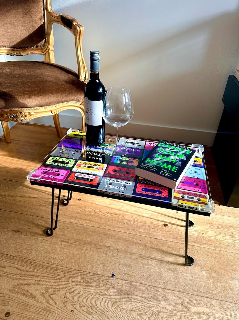 Handmade Cassette Tape Coffee Table: Unique Mixtape Decor - Etsy