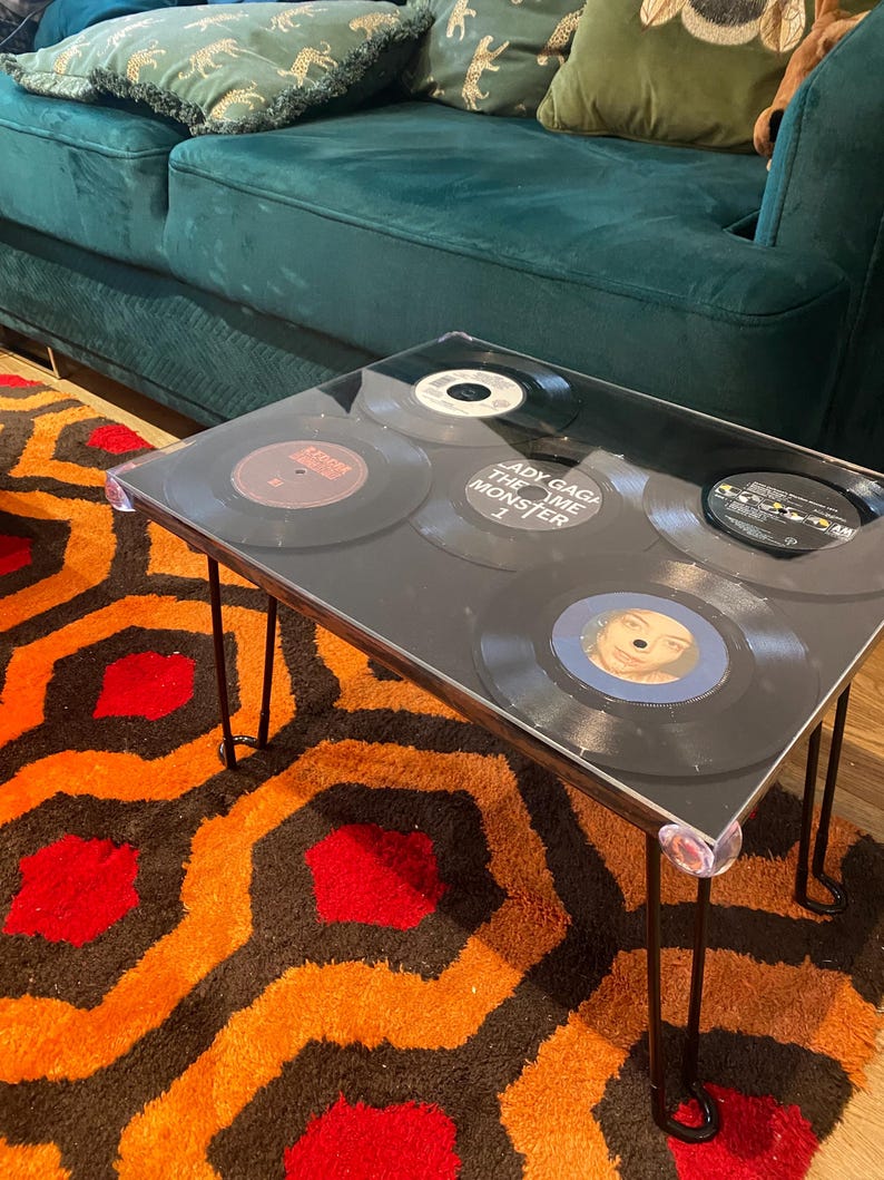 Handmade Vinyl Record Table: Bespoke Music Lover Gift (35cm X 44cm) - Etsy