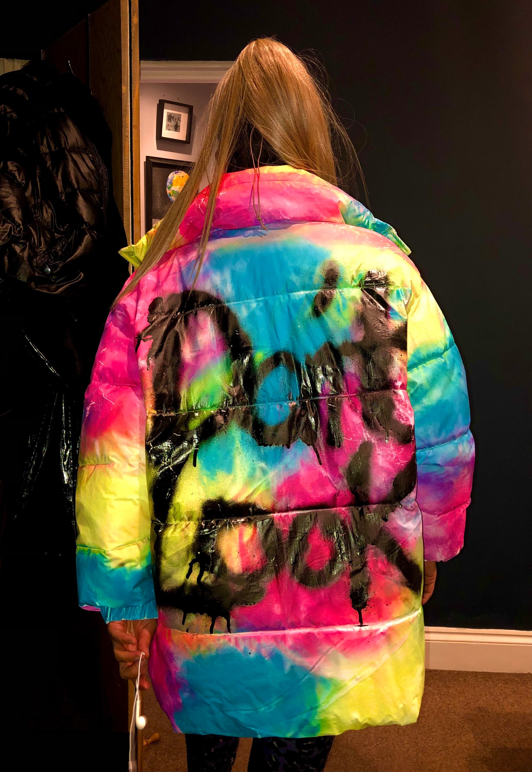 Puffer Jacket Customised One Off Neon Made to Order Unique | Etsy